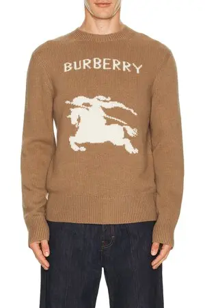 Burberry Bobby Intarsia Ekd Sweater - Camel