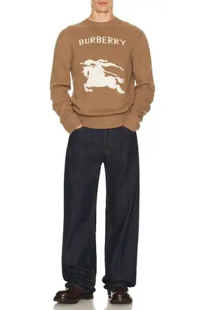 Burberry Bobby Intarsia Ekd Sweater - Camel