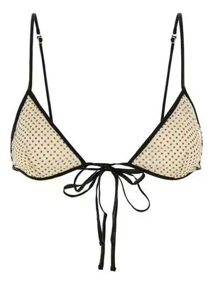 Prada Printed Chiffon Bra - Neutrals