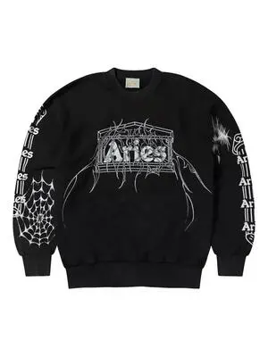 Aries Spider-web Print Sweatshirt