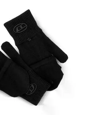 DIESEL Logo-embroidered Gloves