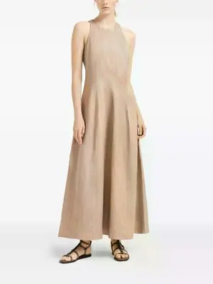 Brunello Cucinelli Maxi Sparkling-twill Dress