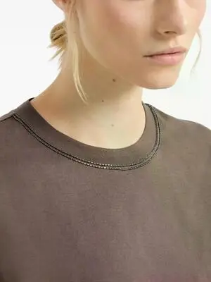 Brunello Cucinelli Monili-trim Cotton T-shirt