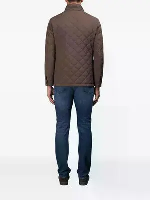 MOORER Kesten Quilted Jacket - Brown