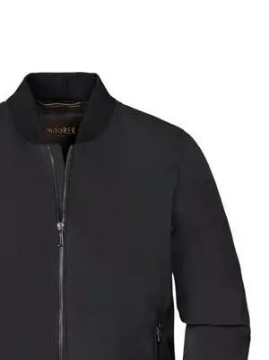 MOORER Zip-up Bomber Jacket - Black
