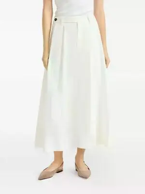 Brunello Cucinelli Monili-detail Midi Skirt - White