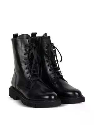 LUCA GROSSI Lace-up Leather Combat Boots