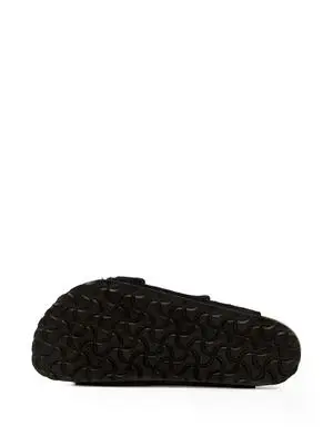 BIRKENSTOCK Arizona Shearling Buckled Sandals - Black
