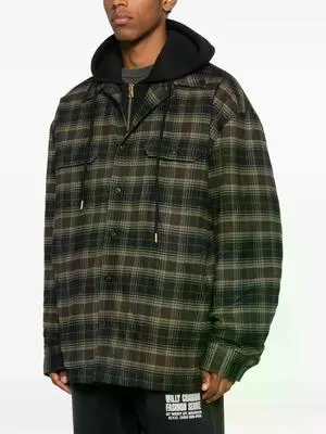 WILLY CHAVARRIA Ganadero Hooded Flannel Overshirt