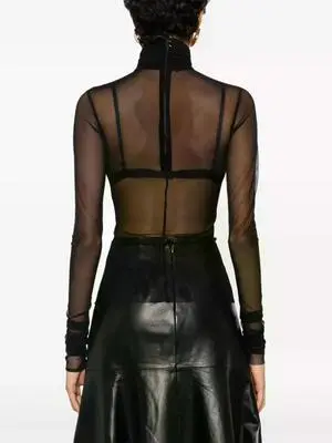 RHIZOME Sovino Tulle Turtleneck Top