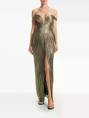 MARIA LUCIA HOHAN Martina Pleated Maxi Dress
