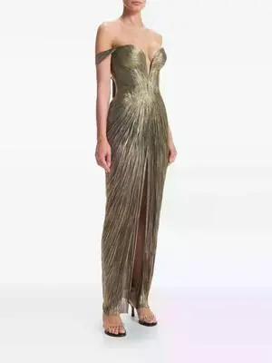 MARIA LUCIA HOHAN Martina Pleated Maxi Dress