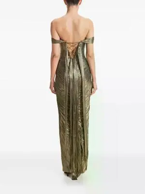 MARIA LUCIA HOHAN Martina Pleated Maxi Dress