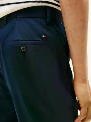 Tommy Hilfiger Button Logo-embroidered Trousers