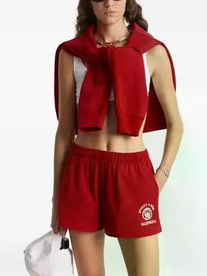 SPORTY & RICH Logo Detail Elasticated Shorts
