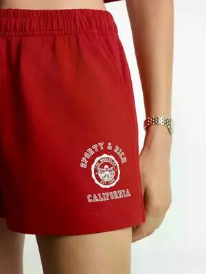 SPORTY & RICH Logo Detail Elasticated Shorts