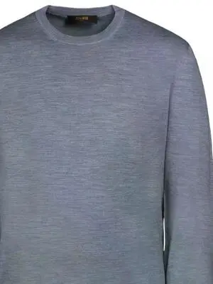 MOORER Orvieto Crew-neck Sweater - Blue