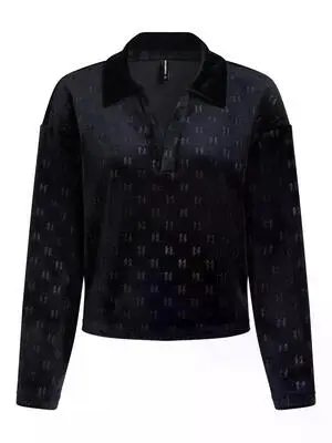 Karl Lagerfeld Monogram Velour Top