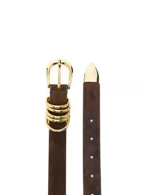 DEHANCHE Hollyhock Ring Buckle Belt - Brown