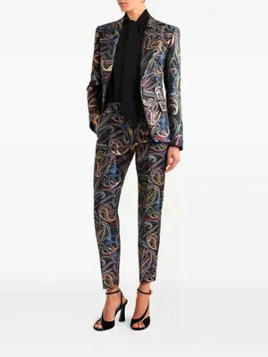 Etro Single-breasted Paisley Blazer - Black