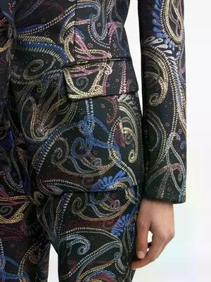 Etro Single-breasted Paisley Blazer - Black