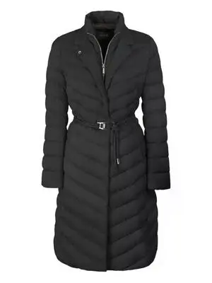 MOORER Belted Quilted Coat