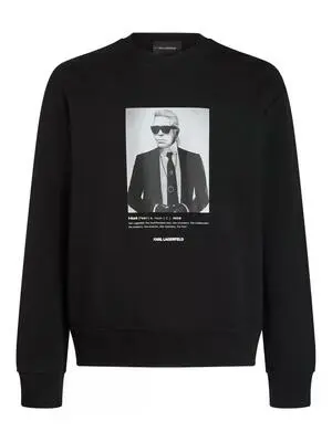 Karl Lagerfeld Portrait Graphic Sweatshirt - Black