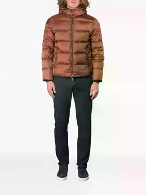MOORER Hooded Zip-up Padded Jacket