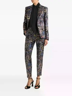 Etro Pressed Crease Paisley-motif Trousers