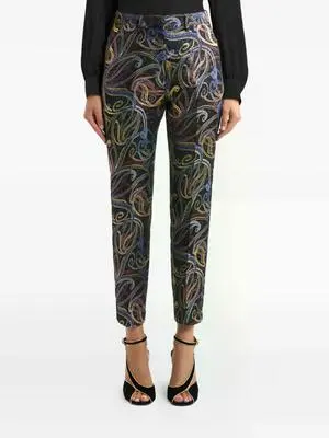 Etro Pressed Crease Paisley-motif Trousers