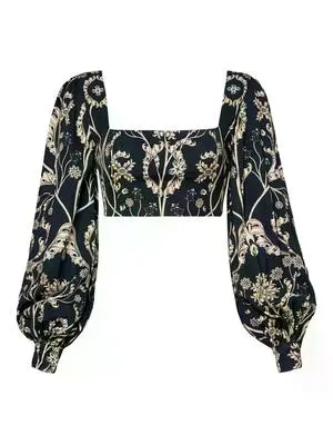 Agua Bendita Square Neck Blouses