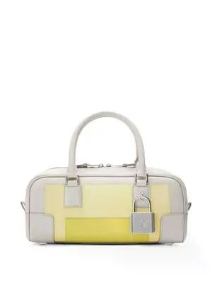 Loewe Amazona 23 Panelled Tote Bag With Padlock - Neutrals