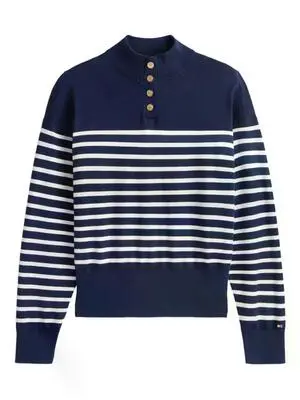 Tommy Hilfiger Striped Button Sweater