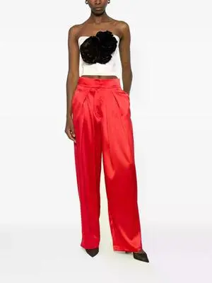 RHIZOME Kristen Pleated Trousers - Red