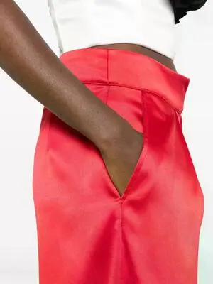 RHIZOME Kristen Pleated Trousers - Red