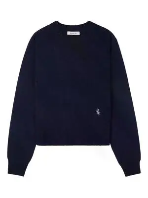 SPORTY & RICH Embroidered Sweater - Blue