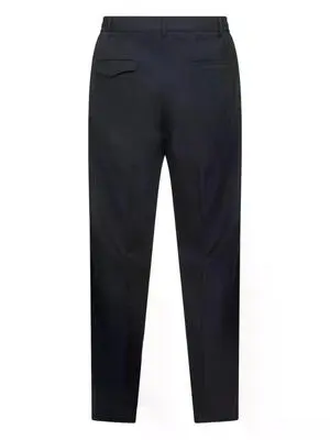 Tagliatore Elasticated Waistband Pressed Trousers - Blue
