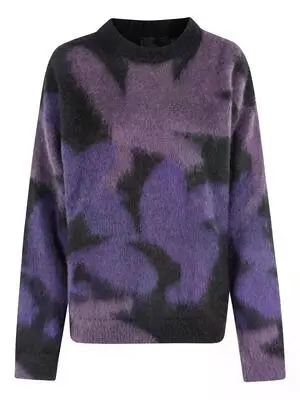 ROBERTO COLLINA Patterned Crew-neck Sweater