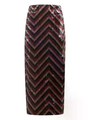 PIERRE-LOUIS MASCIA Zigzag-pattern Maxi Skirt