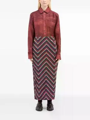 PIERRE-LOUIS MASCIA Zigzag-pattern Maxi Skirt