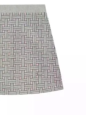 Kenzo Weave Logo-detail Mini Skirt - Grey