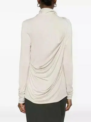 ENTIRE STUDIOS Draped Long-sleeve Top - Neutrals