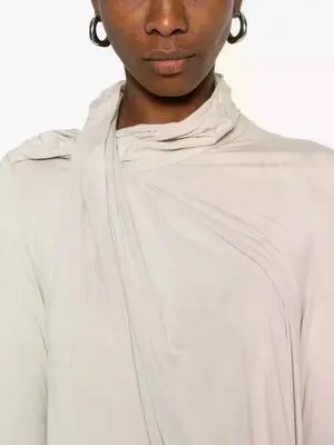 ENTIRE STUDIOS Draped Long-sleeve Top - Neutrals