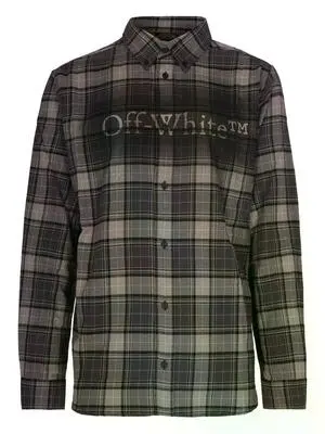 Off-White Plaid Long Sleeve Shirt