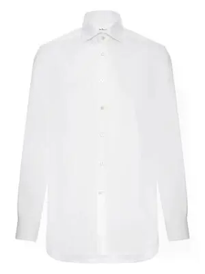 Kiton Buttoned-cotton Shirt - White