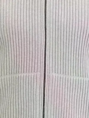 Brioni Ribbed Knit Zip-up Cardigan