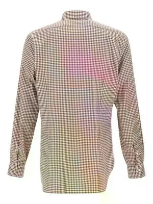 BARBA NAPOLI Checked Long-sleeves Shirt - Brown