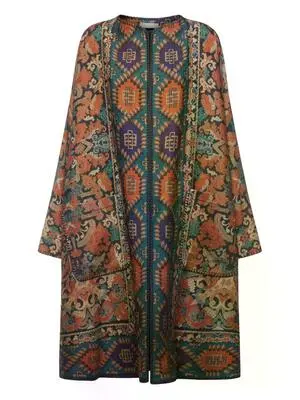 PIERRE-LOUIS MASCIA Tapestry-pattern Pocket Coat