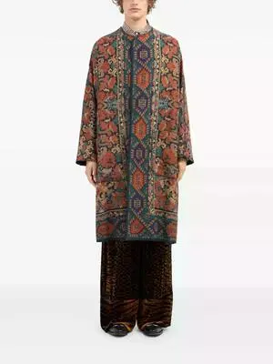 PIERRE-LOUIS MASCIA Tapestry-pattern Pocket Coat