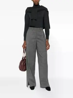 ALLUDE Roll-neck Top